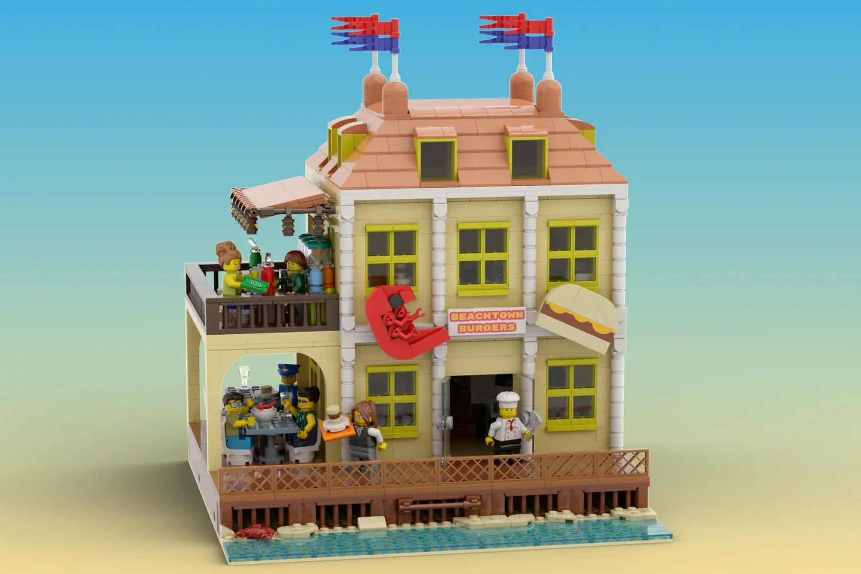 BeachTown Burger Restaurant | LEGO® Ideas