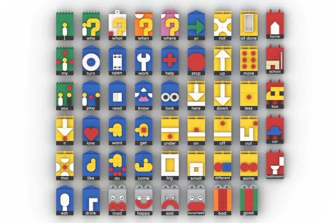 Tactile Core Communication Board for Visually Impaired Learners | LEGO ...