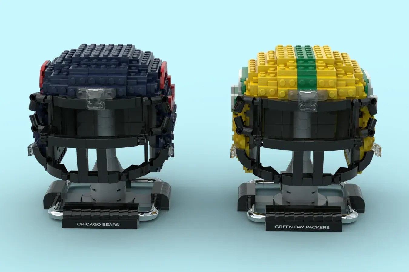 Packers and Bears NFL Helmets | LEGO® Ideas