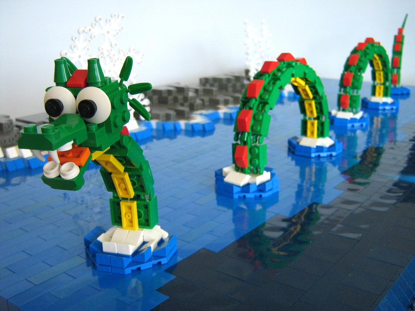 Lego Sea Moster Giant Sea Monster Attacks Lego Man To Rescues VENOM