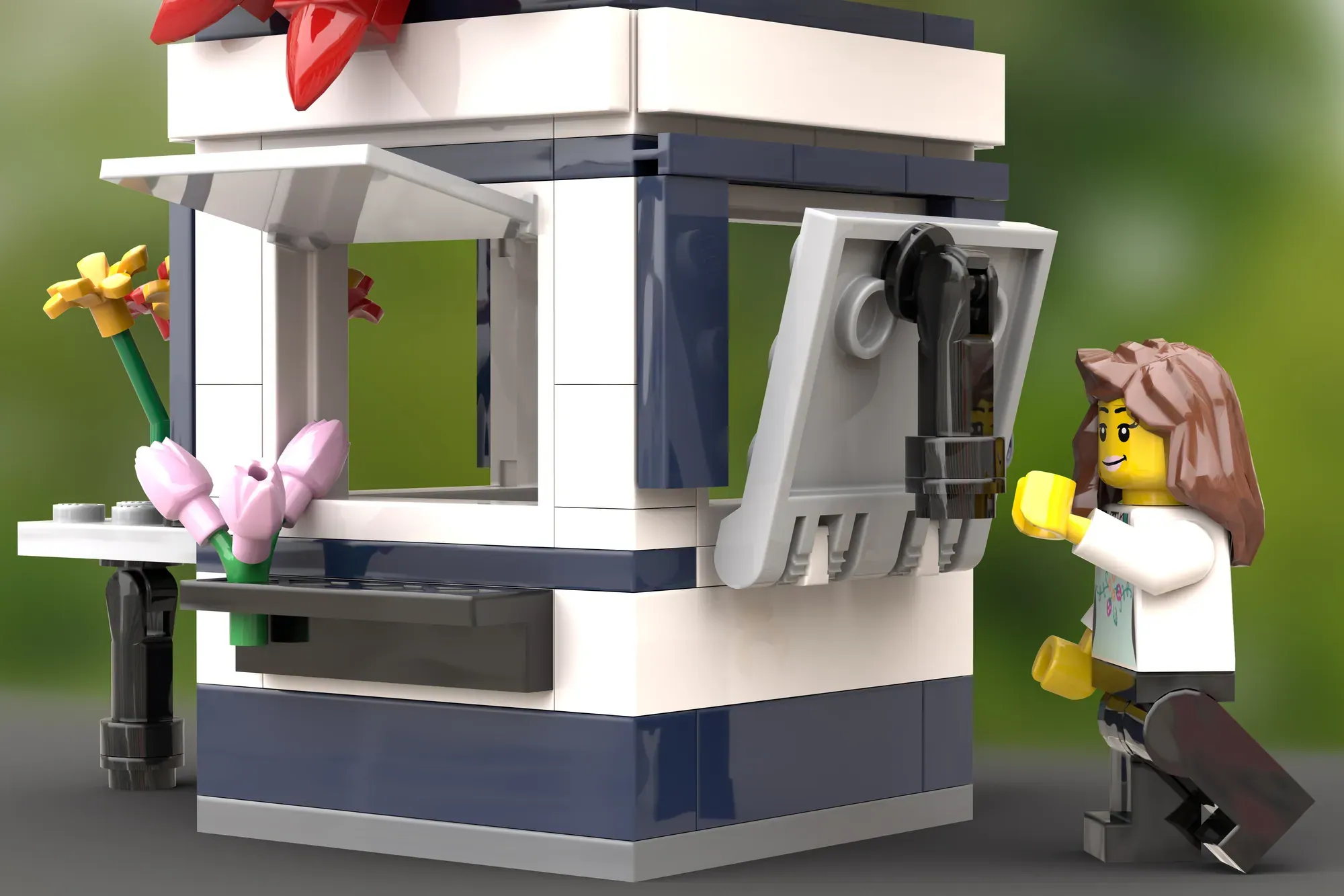 Pop-Up Flower Kiosk in a Vase! | LEGO® Ideas