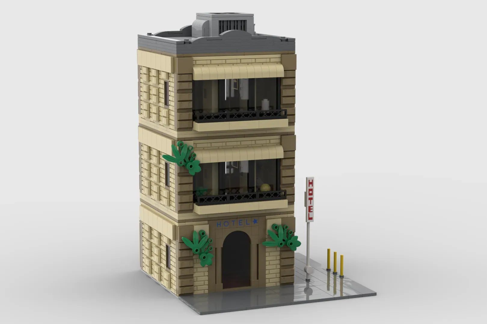 Boutique Brickside Hotel - Modular | LEGO® Ideas