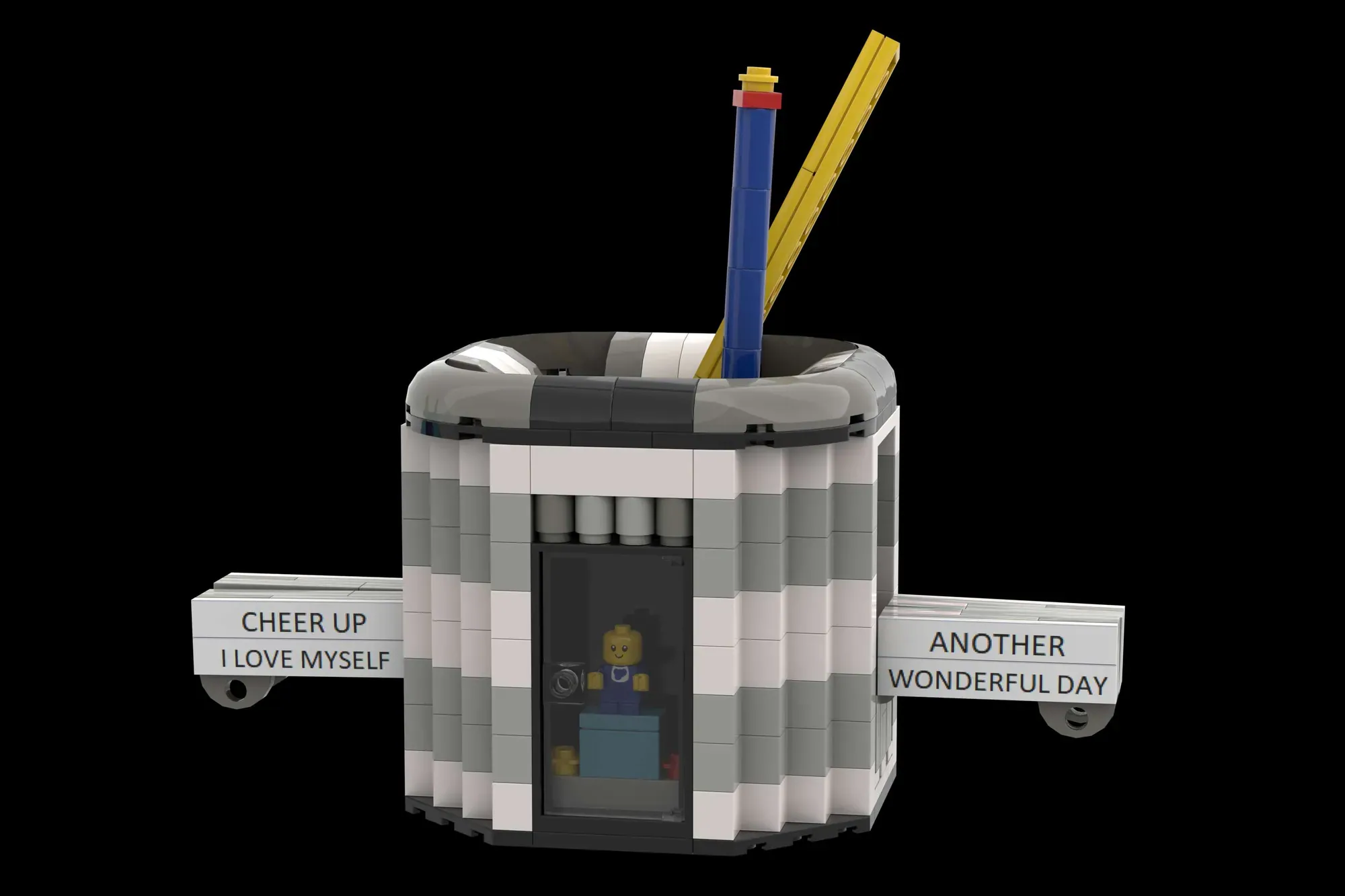 Cheer Me Up Pen Holder and Mini Display | LEGO® Ideas