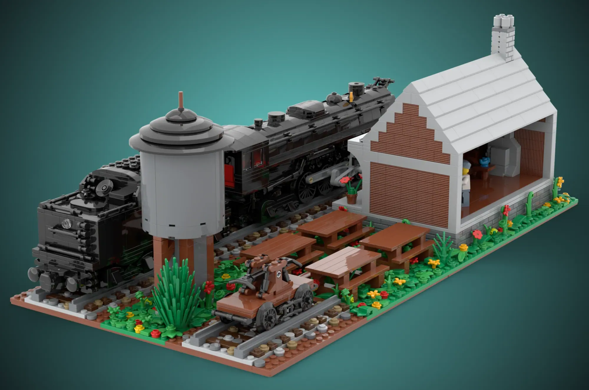 Steam Locomotive Arrives at the South Train Station | LEGO® Ideas