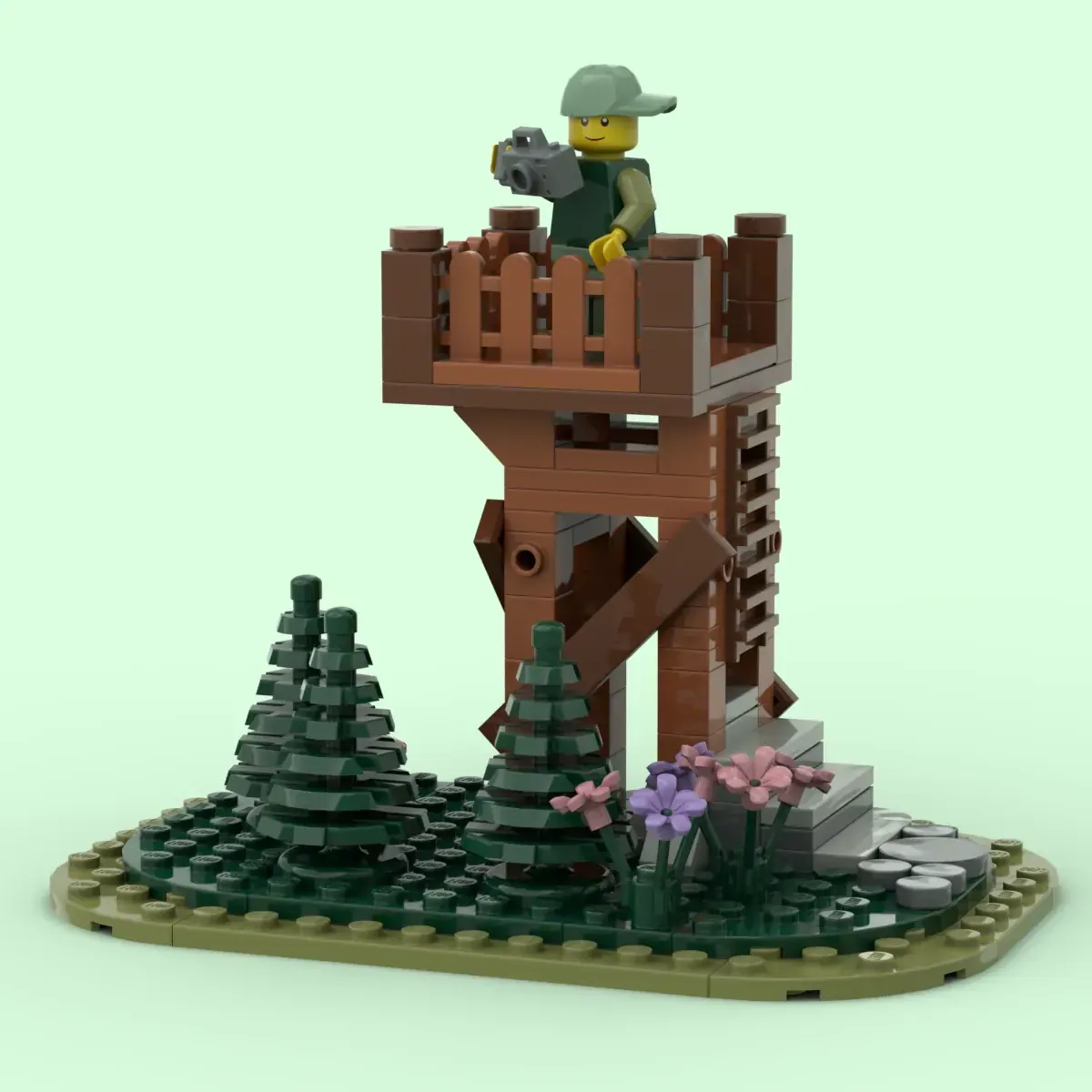 Wooden Lookout Tower in Forest | LEGO® Ideas