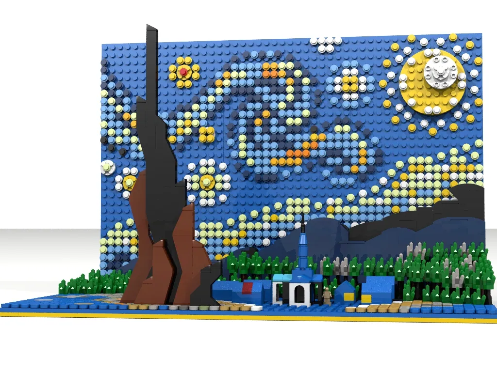 3D Art: The Starry Night (Van Gogh) | LEGO® Ideas