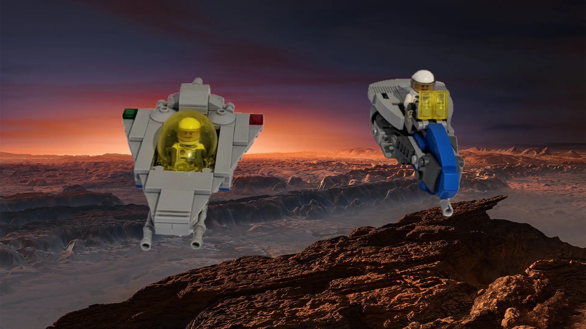 Classic Space Jet Bike and Spacecraft | LEGO® Ideas