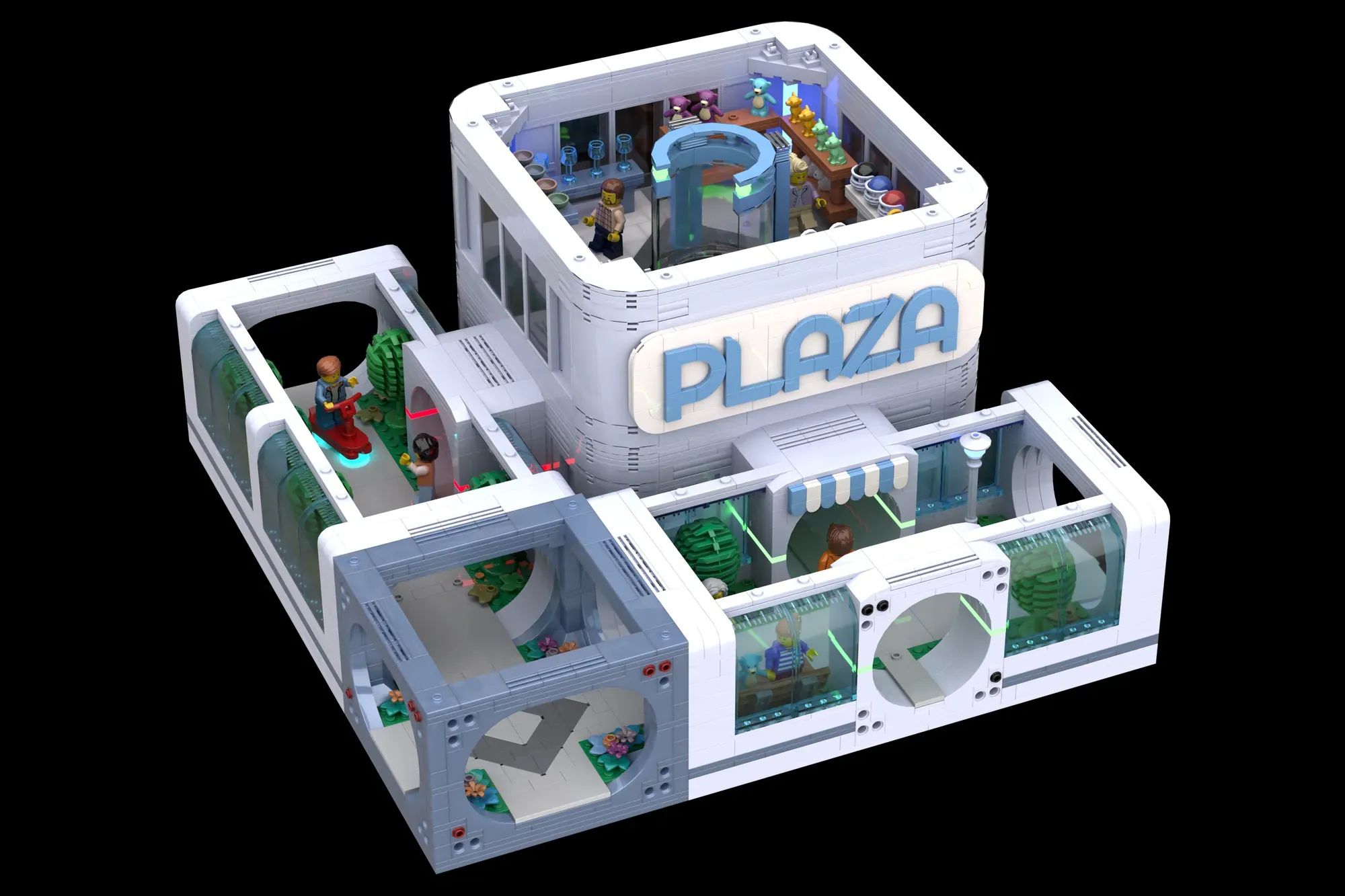 Modular Space Colony: Shopping Plaza Corner | LEGO® Ideas