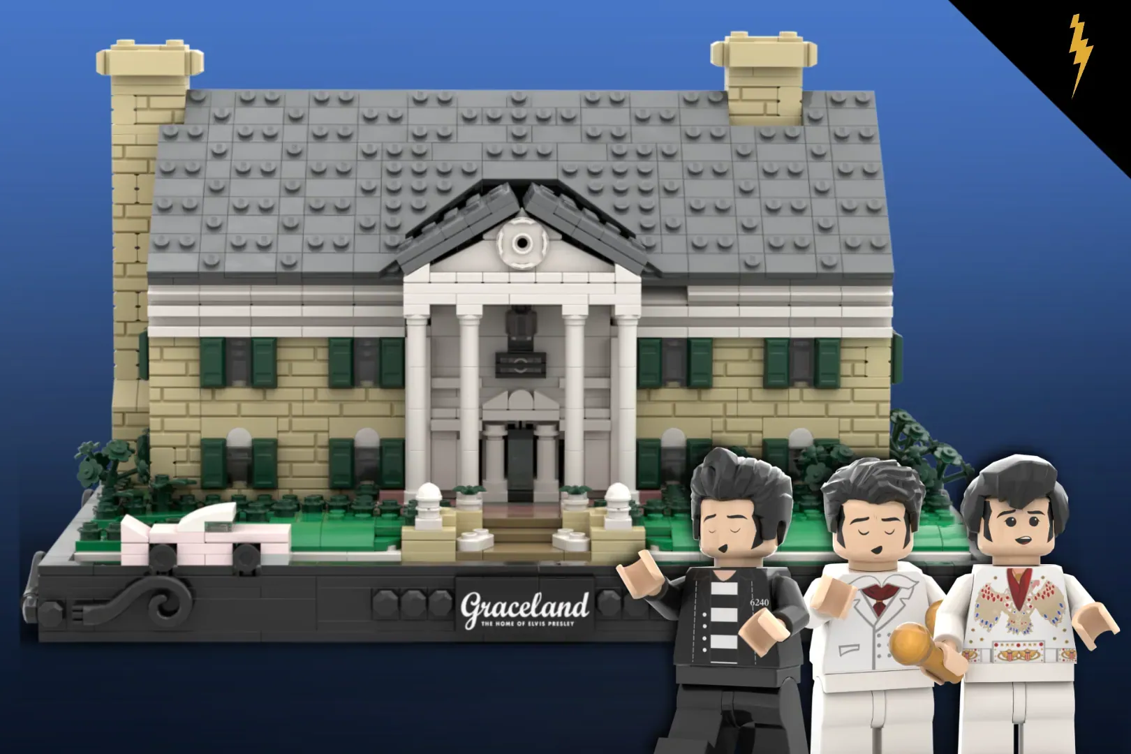 Elvis Presley's Mansions (Graceland) & 68" Comeback Special Diorama ...
