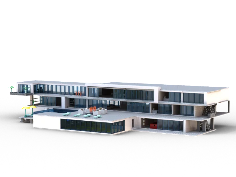 Modern Luxury Big Mansion Lego Building A Giant LEGO Mansion: