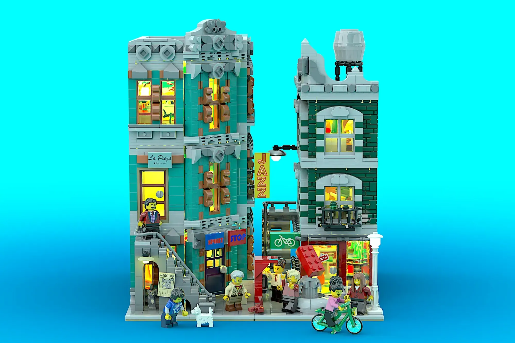 Modular Downtown Square | LEGO® Ideas