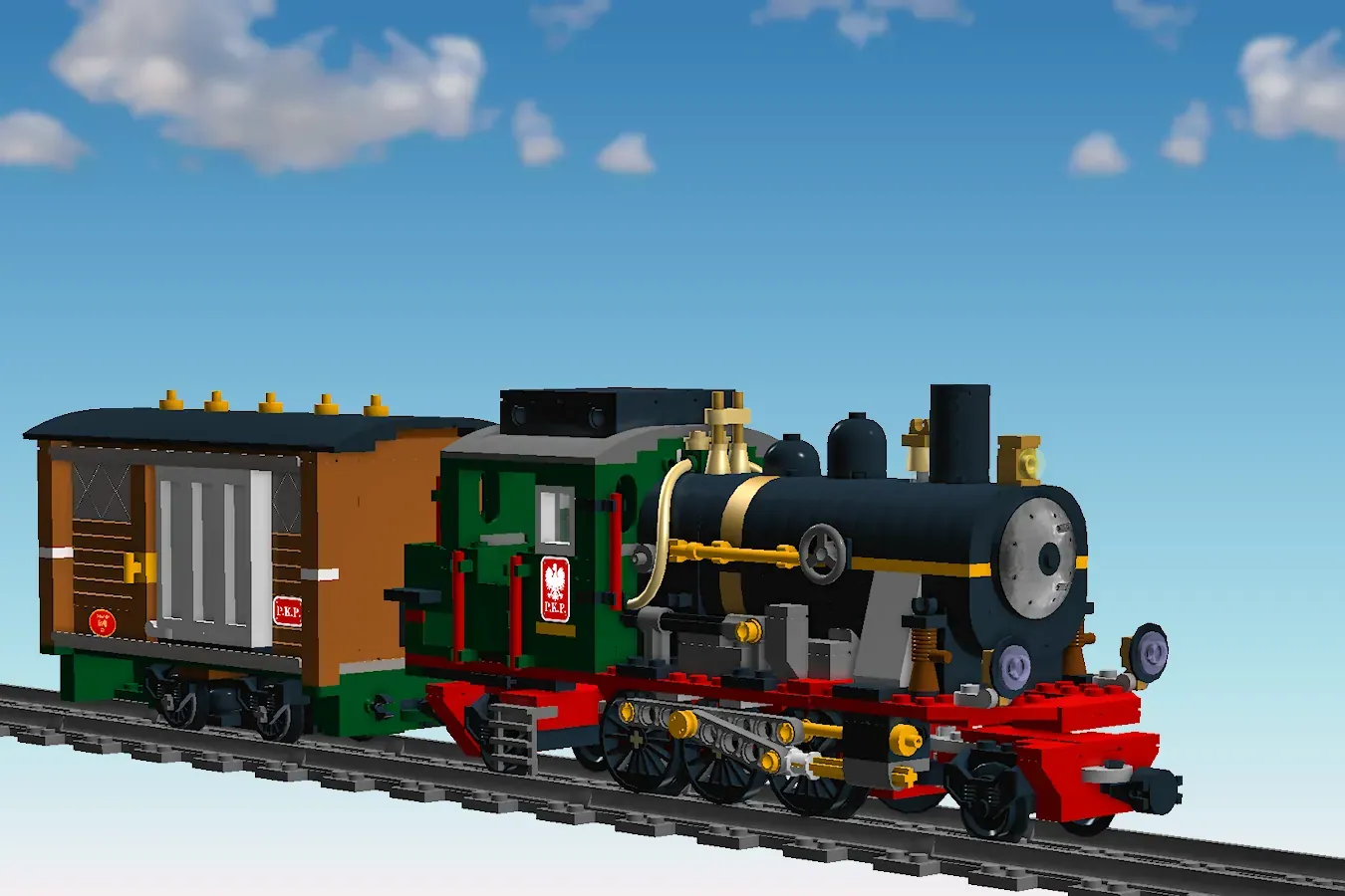 Polish Steam Train Set With Power Function [LDD] | LEGO® Ideas