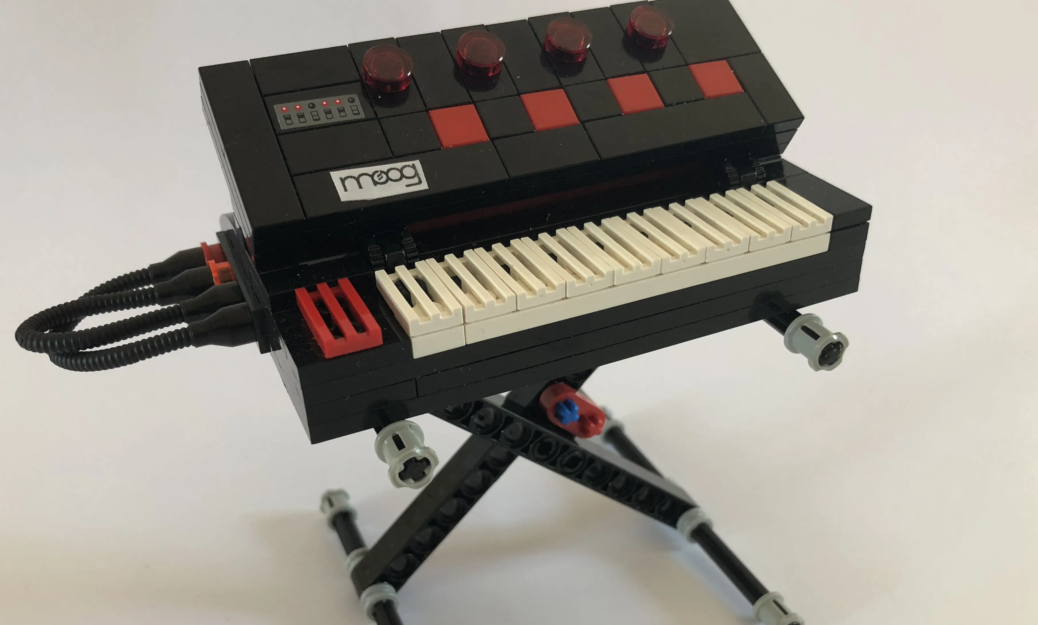 Moog Little Phatty Redback ed. with X stand | LEGO® Ideas