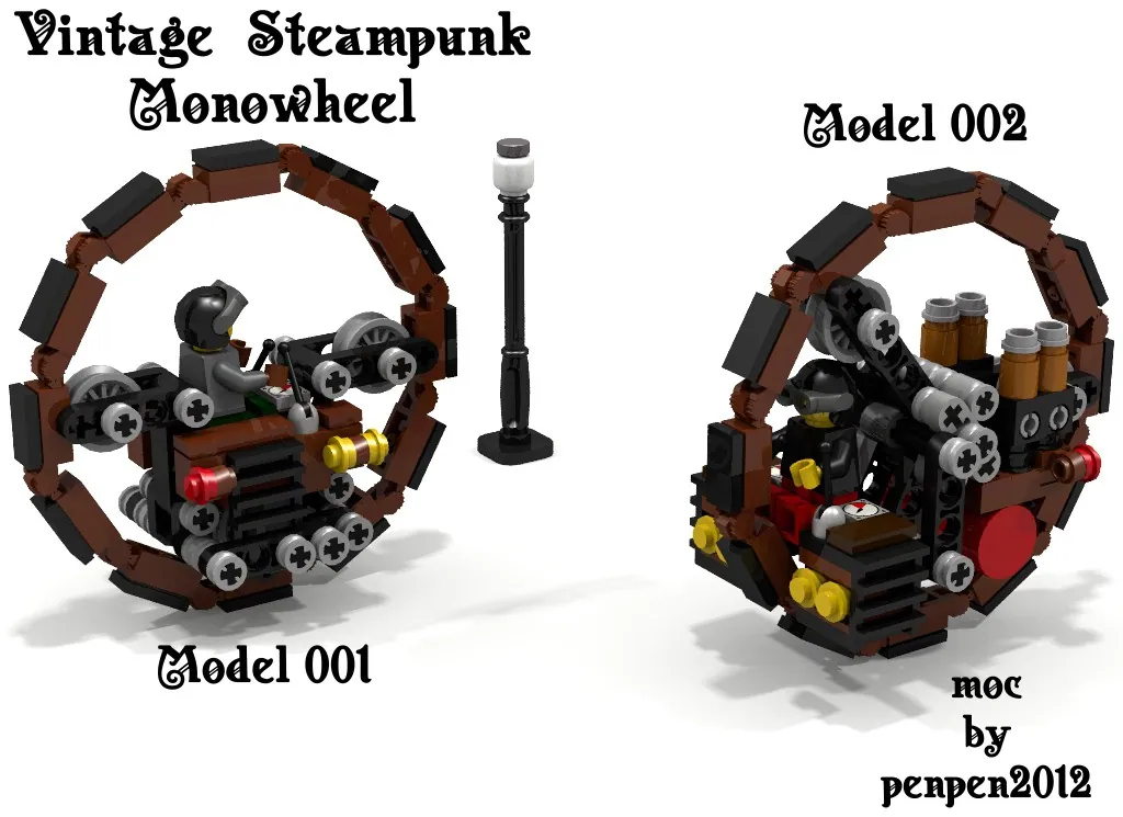 Vintage Steampunk Monowheel | LEGO® Ideas