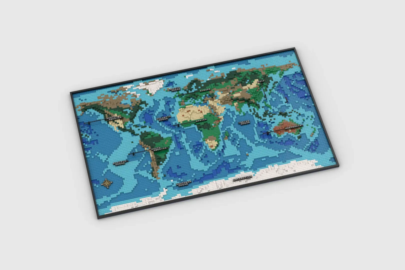 Topographical Colored World Map (With Labels) 🗺️ 🌎 | LEGO® Ideas