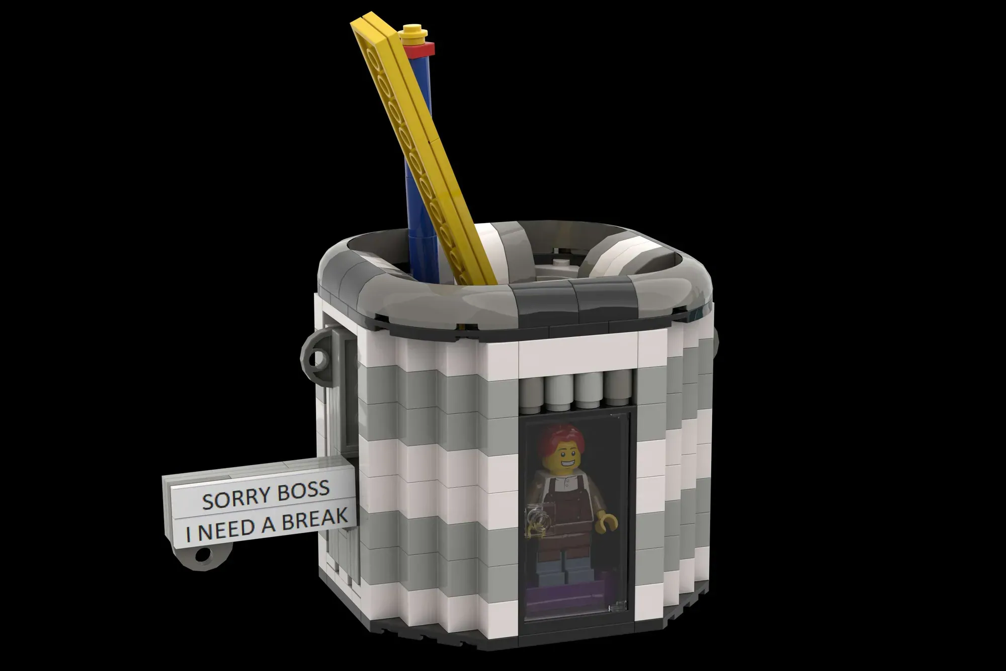 Cheer Me Up Pen Holder and Mini Display | LEGO® Ideas