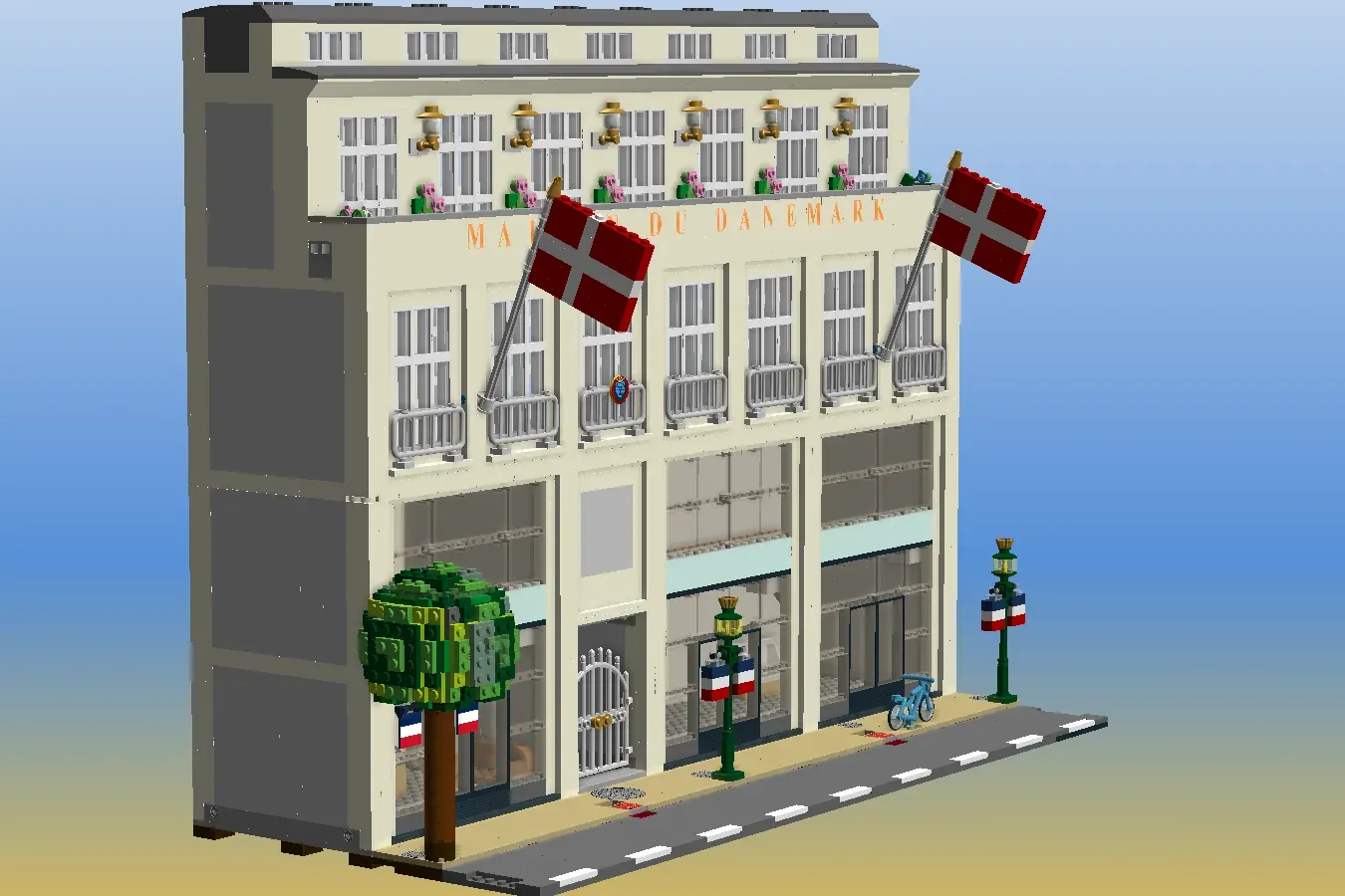 Danish House In Paris, France. Modular [LDD] | LEGO® Ideas