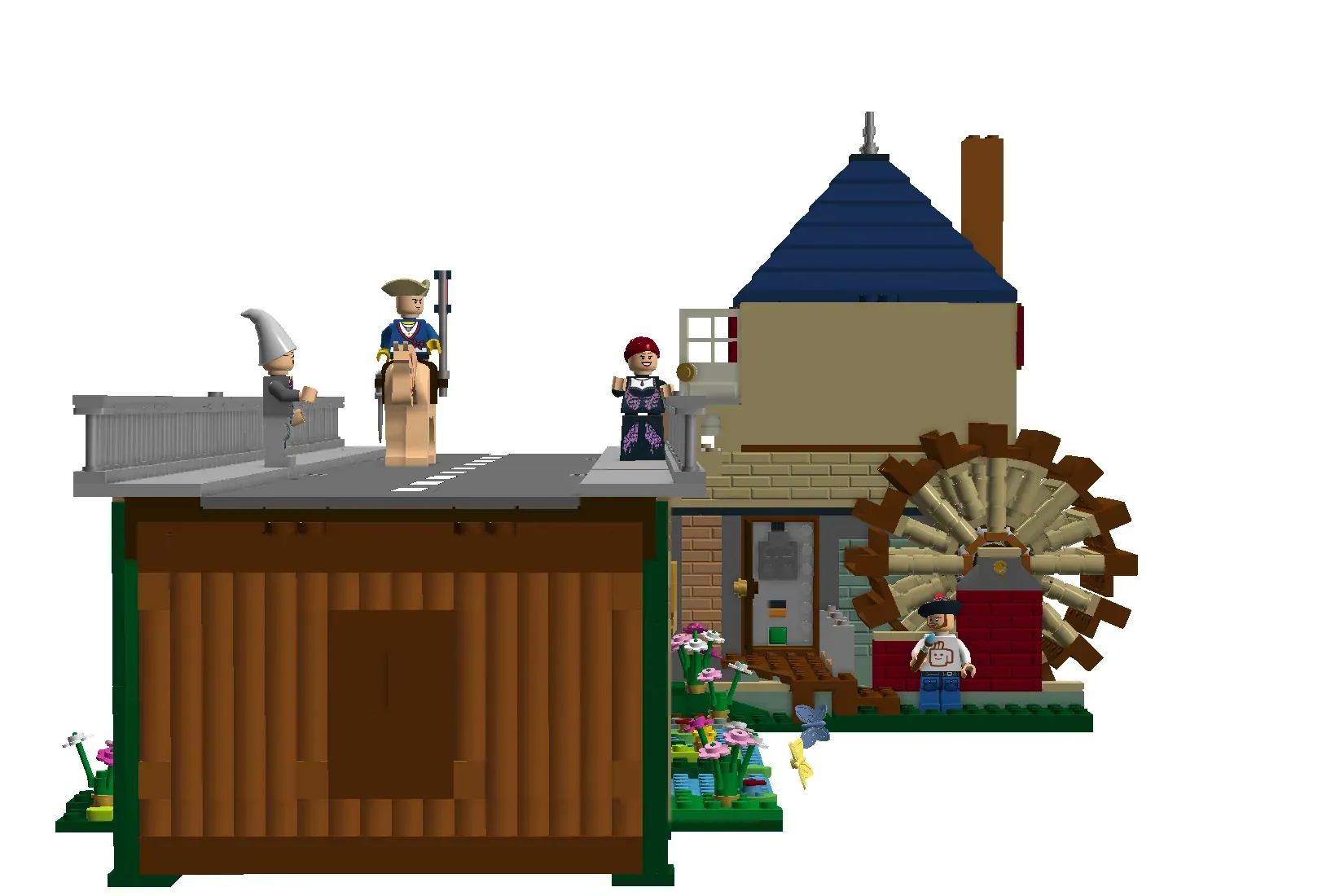 Medieval Watermill With Power Function, France [LDD] | LEGO® Ideas