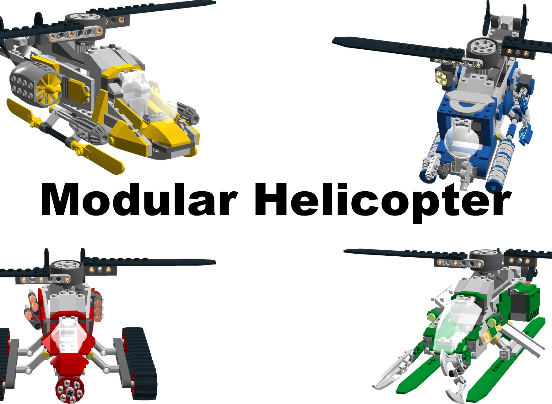 Four-Mode Modular Helicopter | LEGO® Ideas