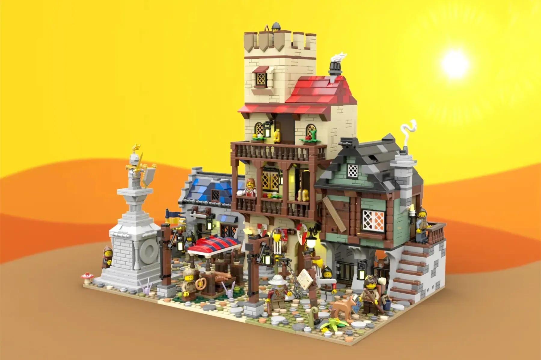 10K Club Interview: Modular Medieval Village by Albrick | LEGO® Ideas