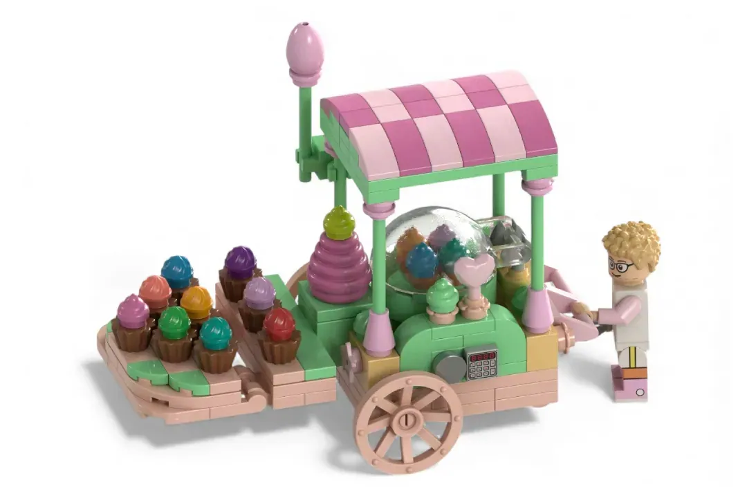 🧁 Colorful Cupcake Cart – Sweet Street Mini Stand | LEGO® Ideas
