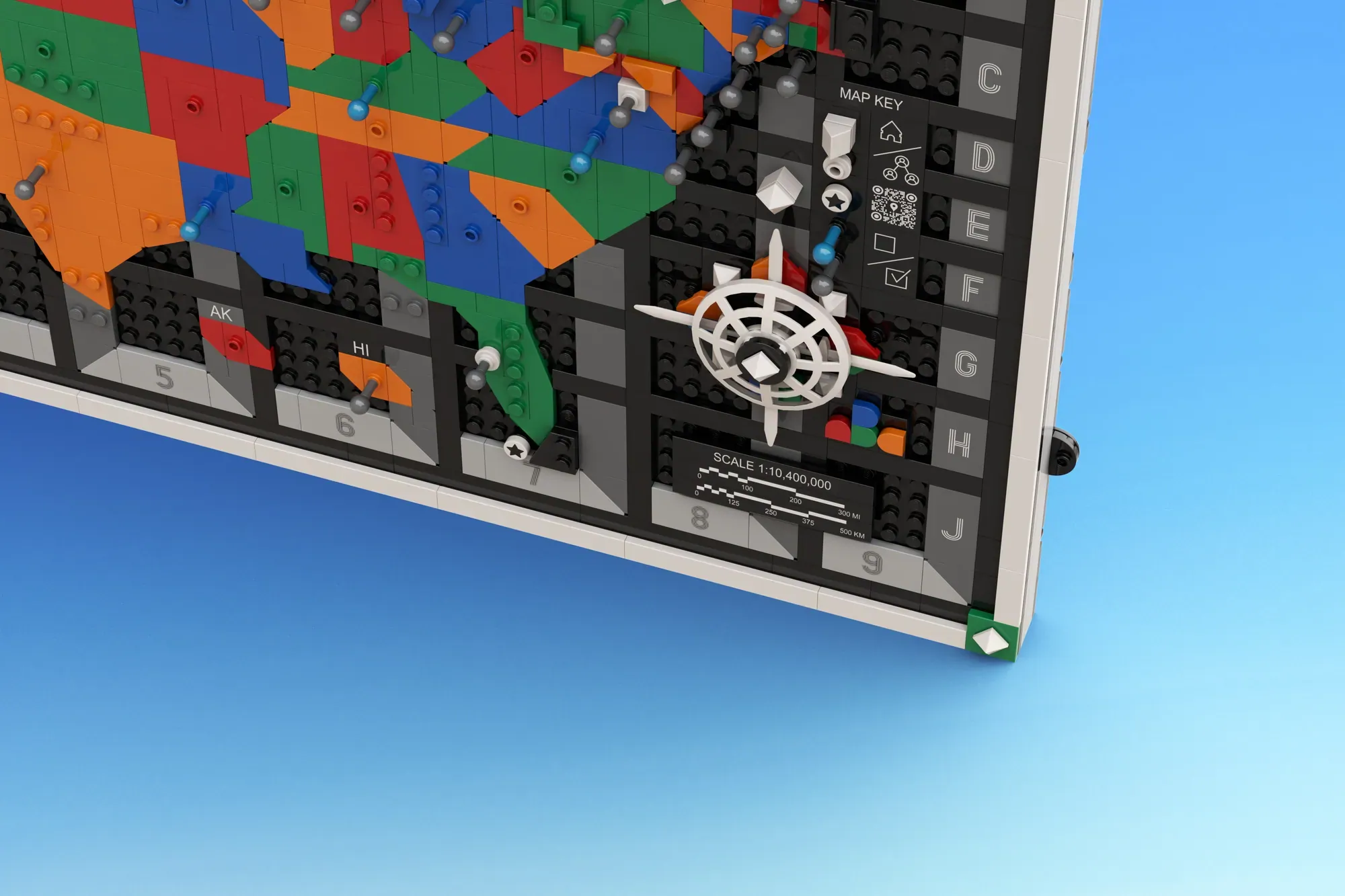 Retro Travel Pin Map - USA 50📍🗺️ | LEGO® Ideas