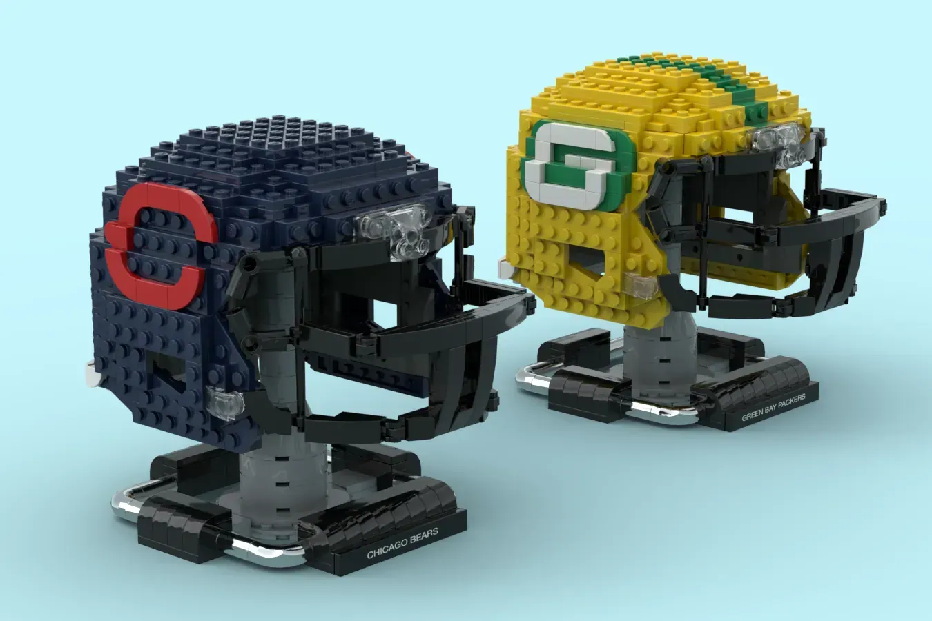 Packers and Bears NFL Helmets | LEGO® Ideas