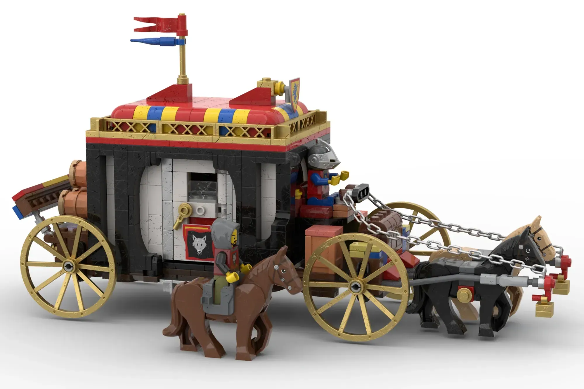 Lion Knights' Baron Brickmane's Carriage Ambush. | LEGO® Ideas