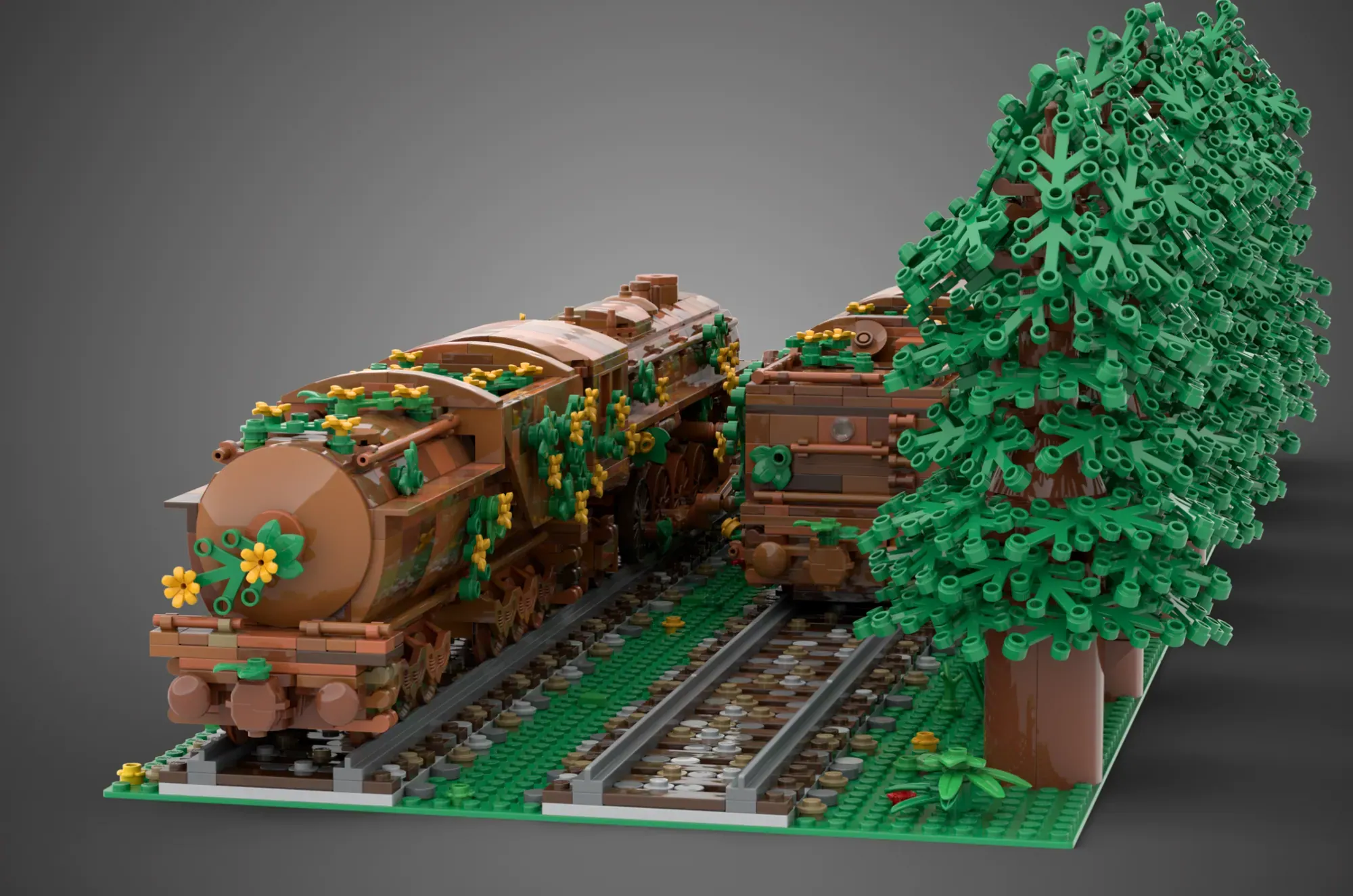 Abandoned Steam Locomotives at a Mysterious Train Graveyard | LEGO® Ideas