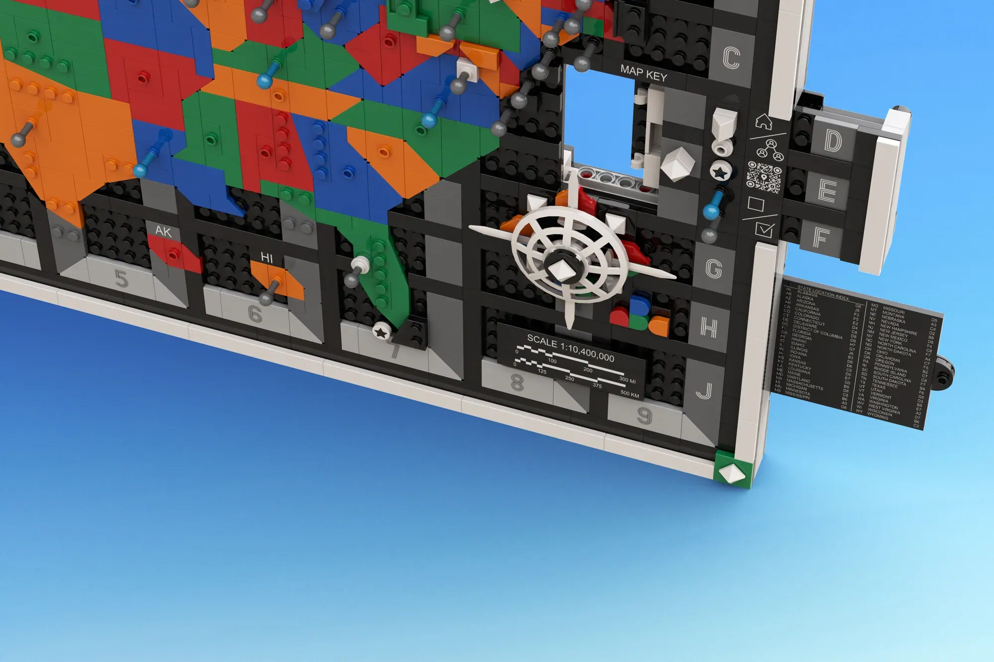 Retro Travel Pin Map - USA 50📍🗺️ | LEGO® Ideas