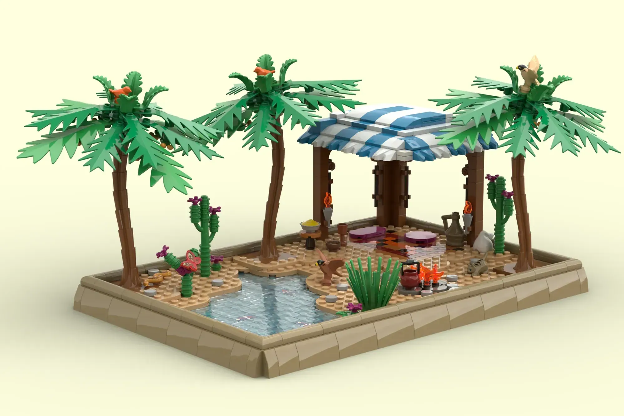Oasis in the Desert – A Refuge Among the Dunes | LEGO® Ideas
