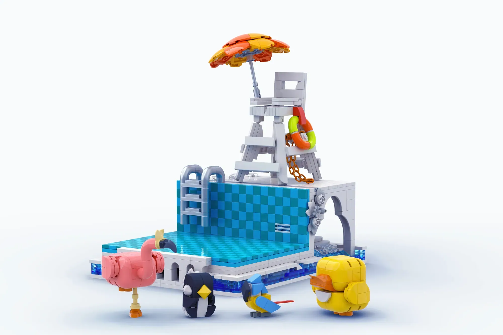 Sunny Estate Pool – Birds’ Paradise | LEGO® Ideas