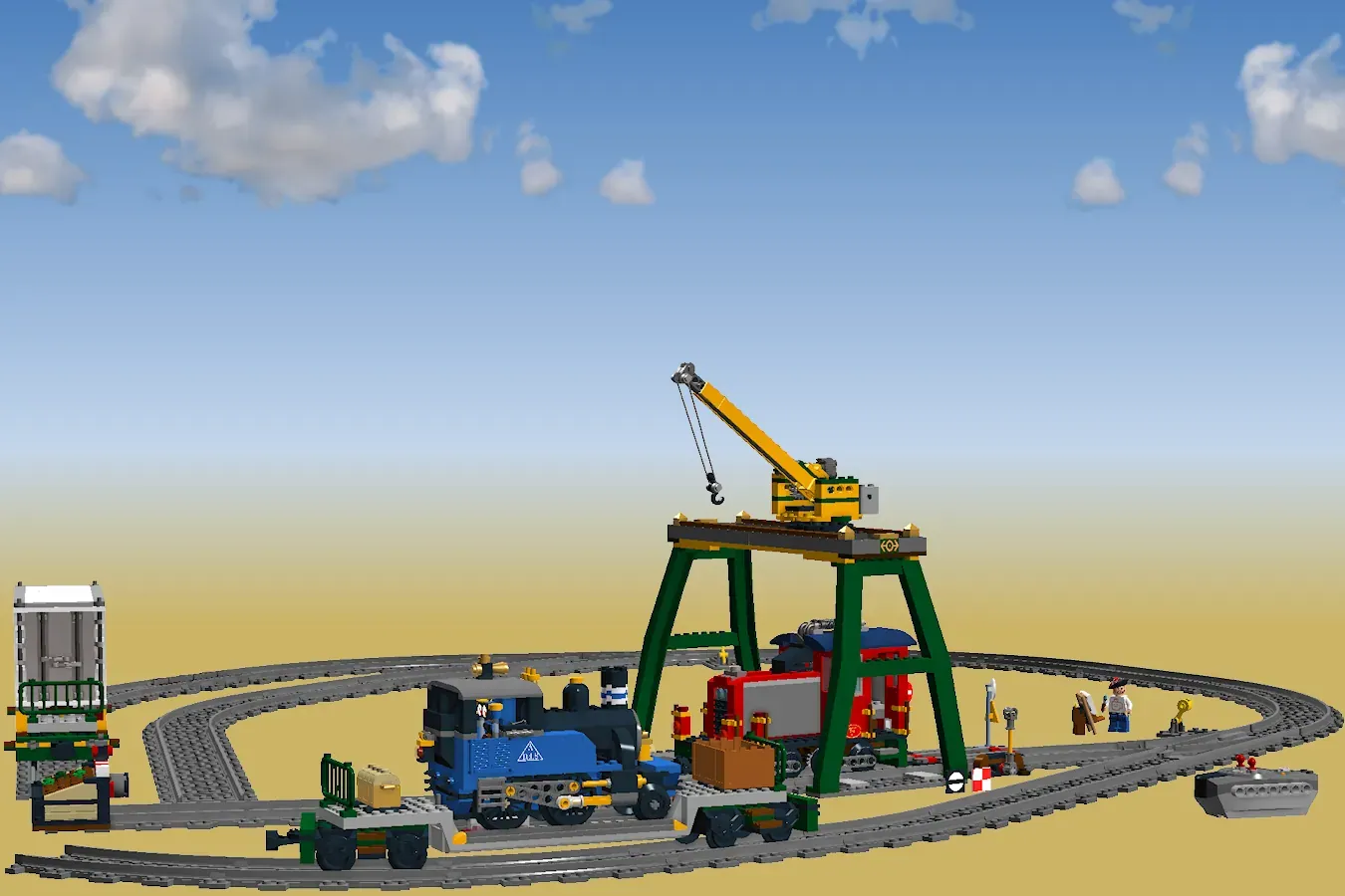 Steam Locomotive Transport With Power Function [LDD] | LEGO® Ideas
