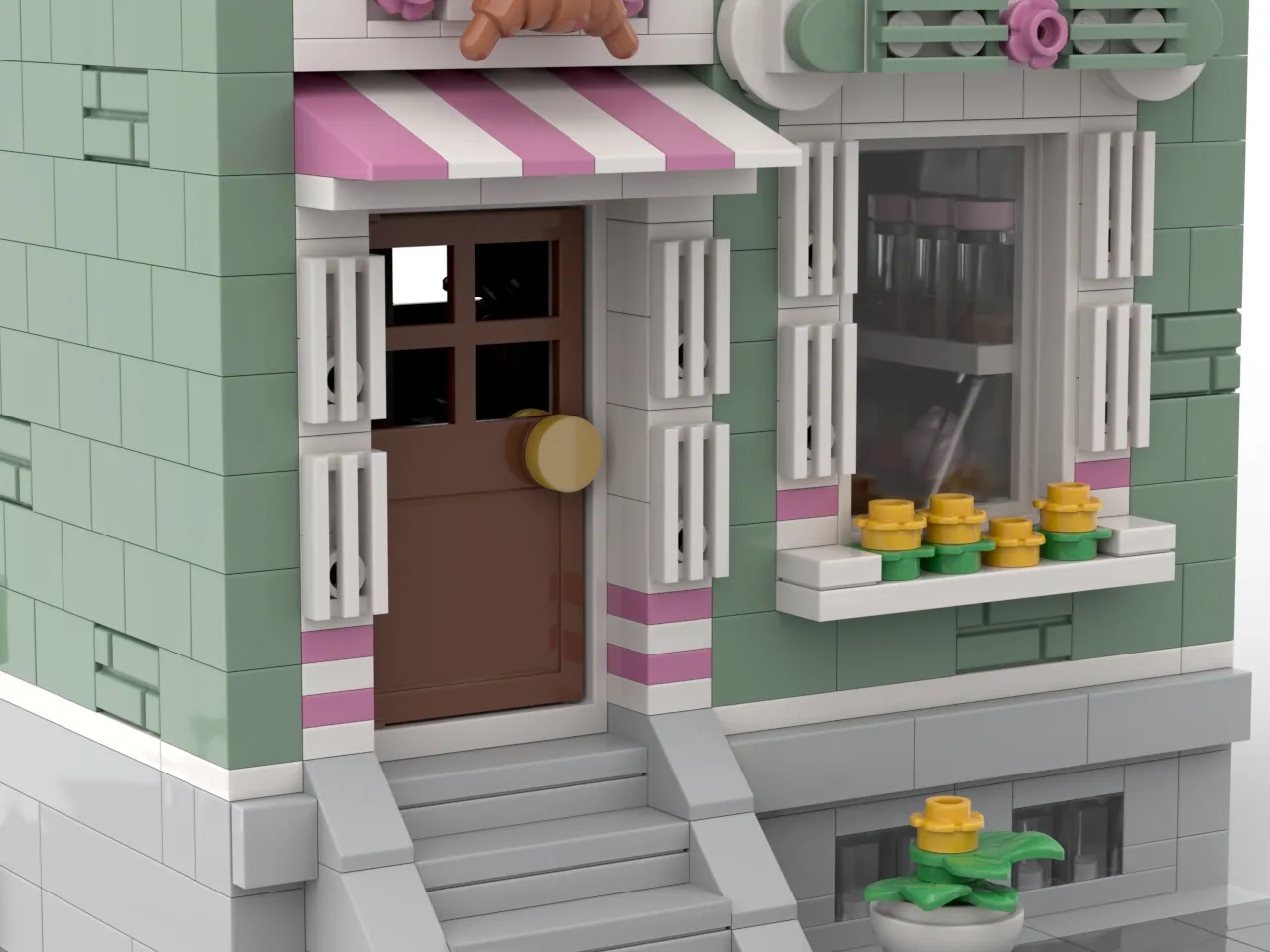 The Sweet Bakery - Hinged, Modular Townhouse | LEGO® Ideas