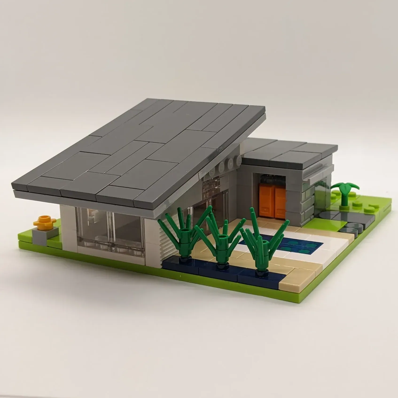 Microscale Mid-Century Modern Rambler | LEGO® Ideas