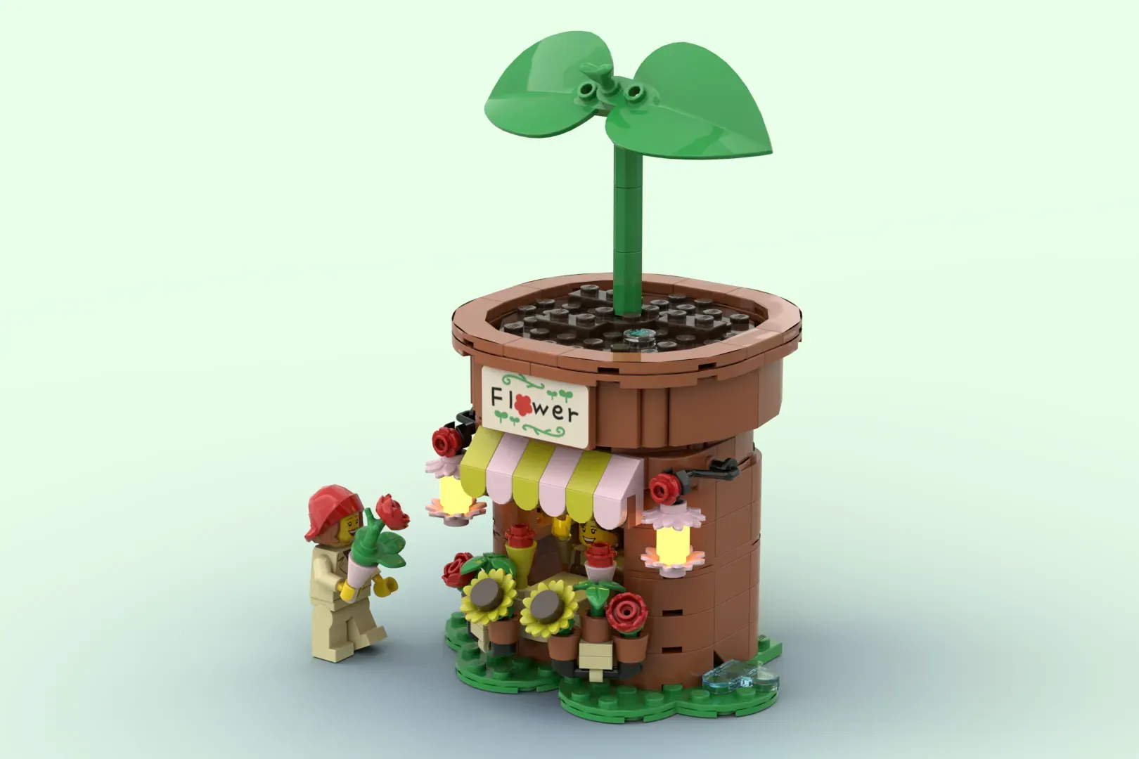 Flower Kiosk in a Pot | LEGO® Ideas