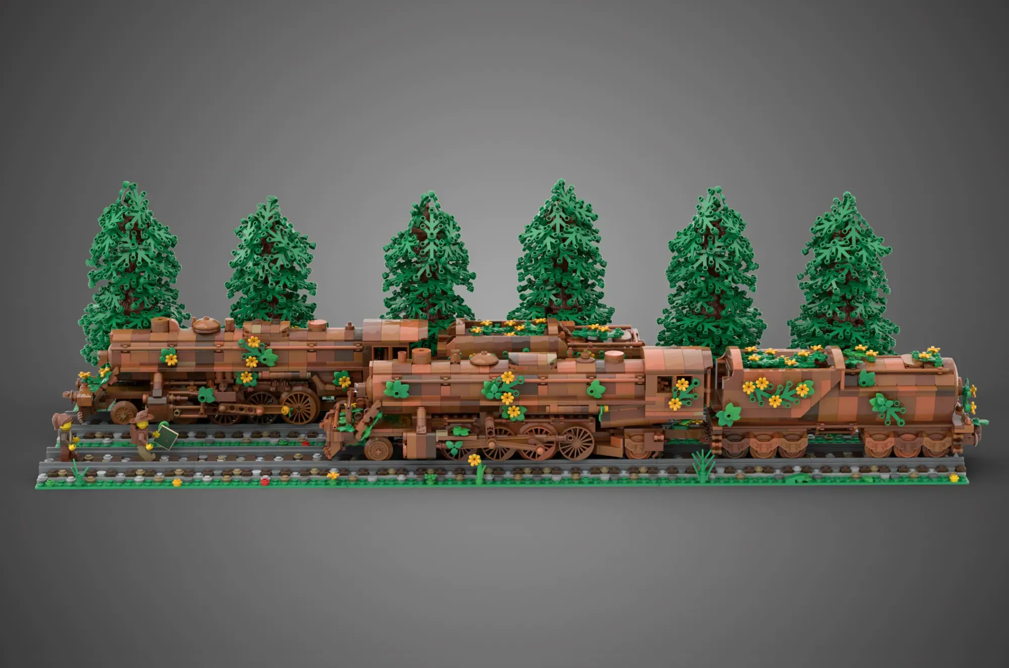 Abandoned Steam Locomotives at a Mysterious Train Graveyard | LEGO® Ideas