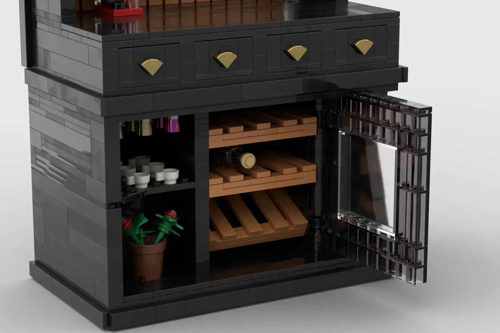 Scandinavian Style Home Bar Cabinet | LEGO® Ideas