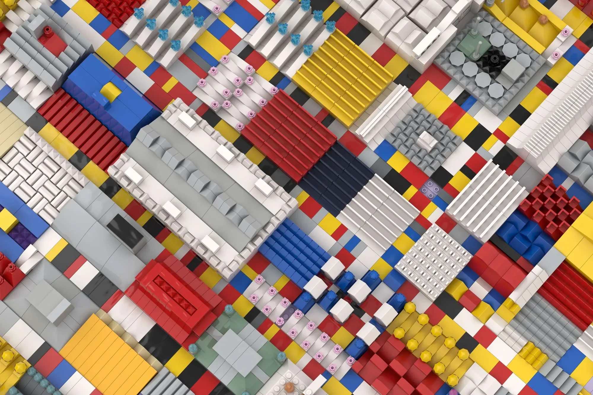 Piet Mondrian's Victory Boogie Woogie at Full Scale (50in / 127cm ...