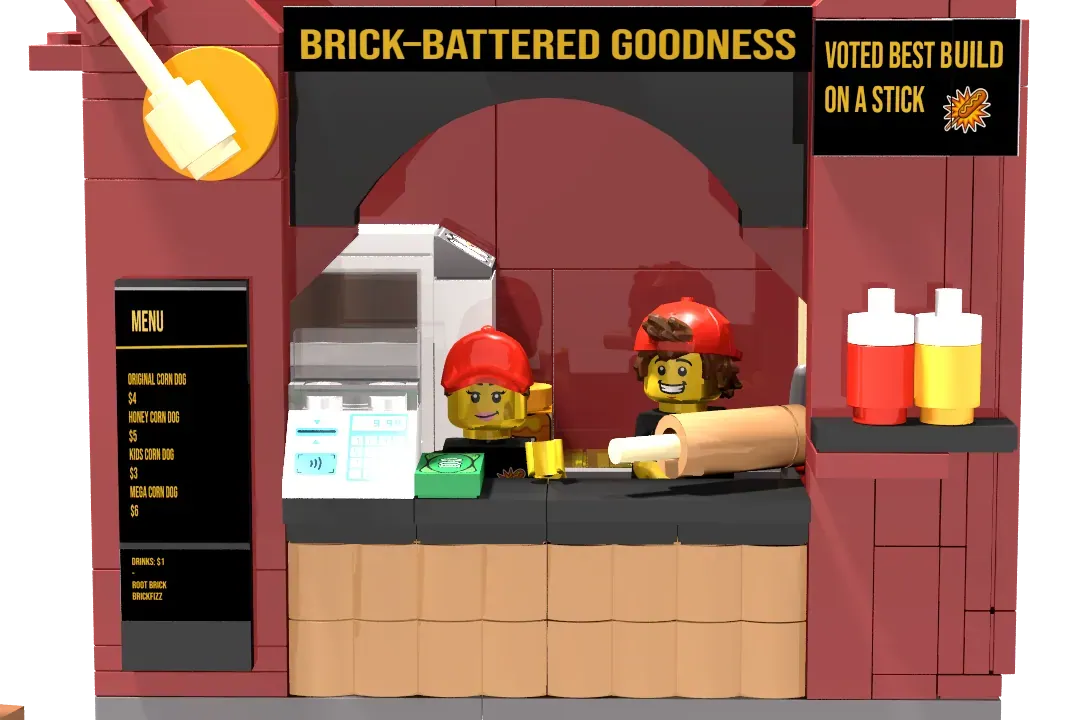 Corn Dog Corner- With Functional Dipping Corn Dog | LEGO® Ideas
