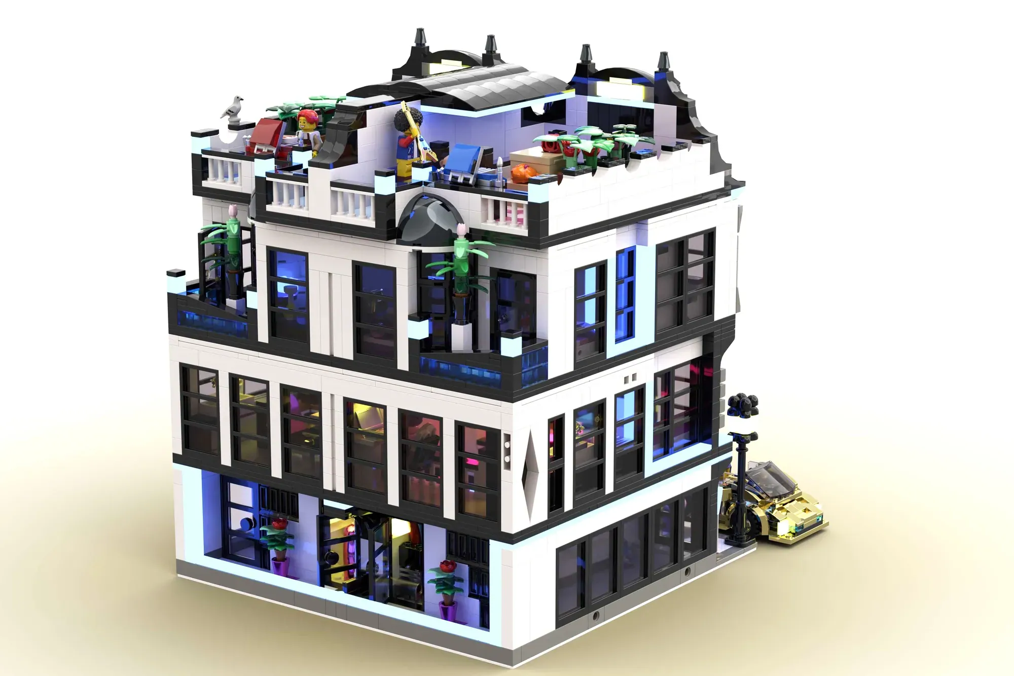 Modular: Duplex With Auto Dealer | LEGO® Ideas
