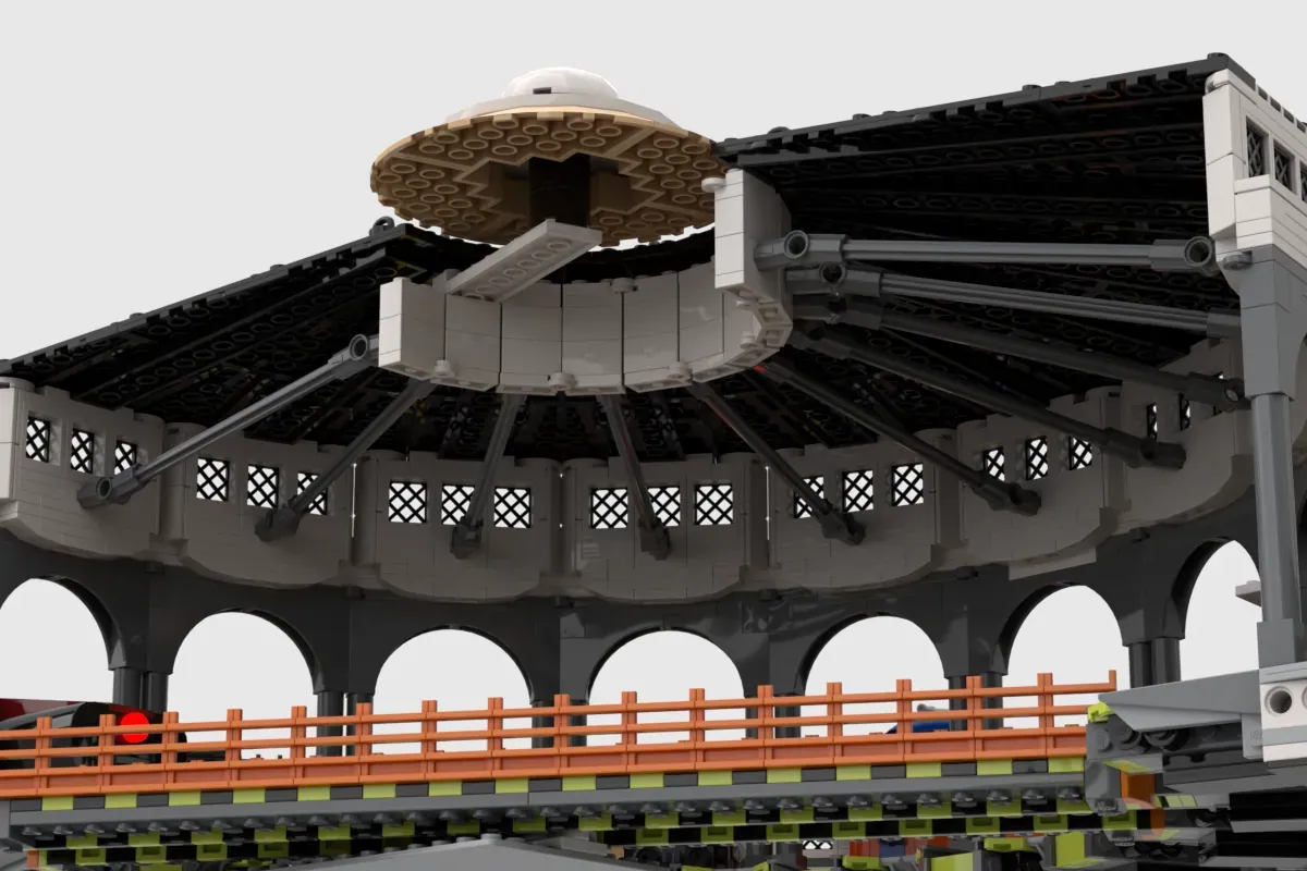 Midi Scale Roundhouse With Interior Turntable | LEGO® Ideas