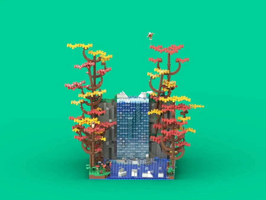 LEGO IDEAS - Waterfall in Nature