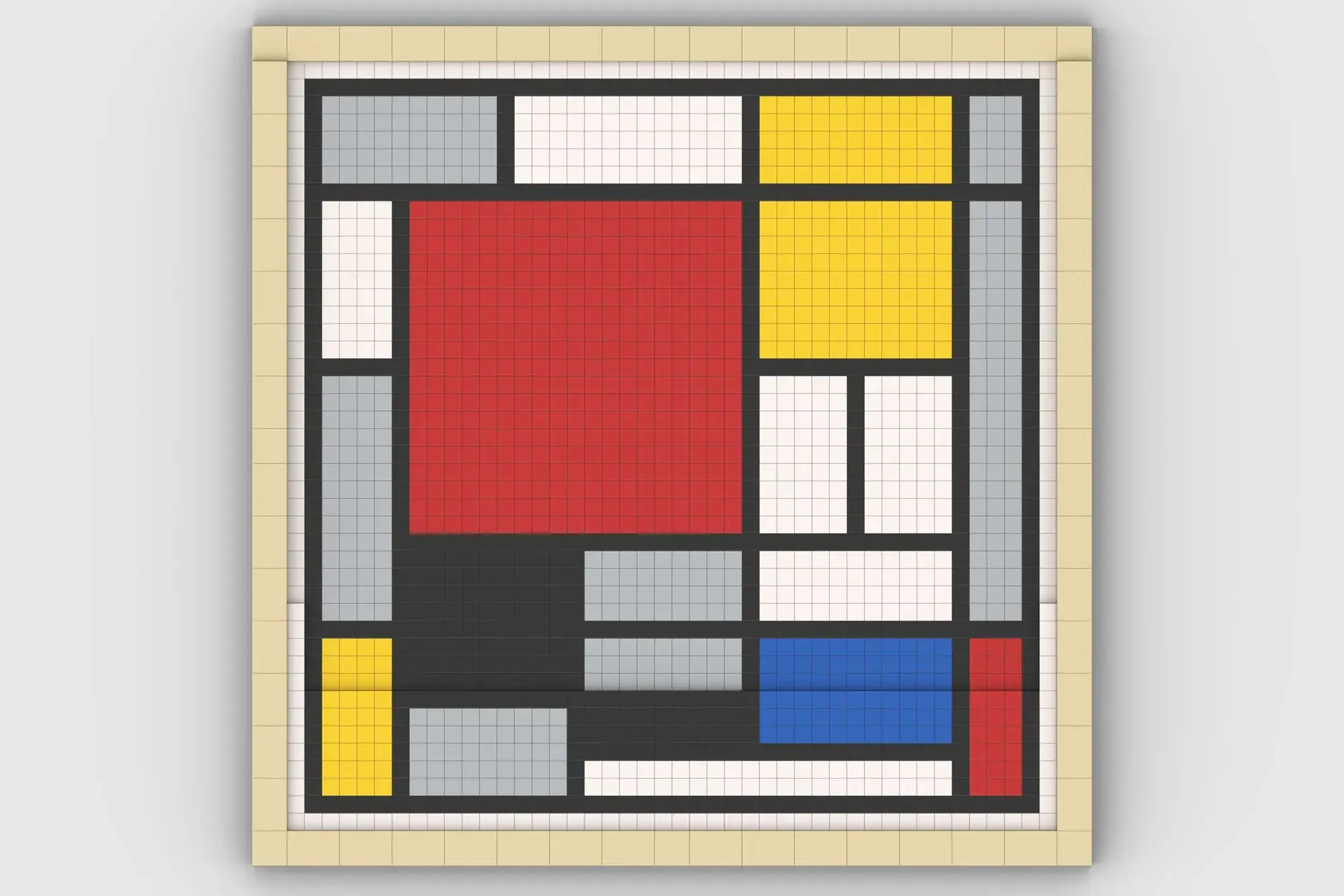 Composition With Large Red Plane, Yellow, Black, Grey, and Blue (1921 ...