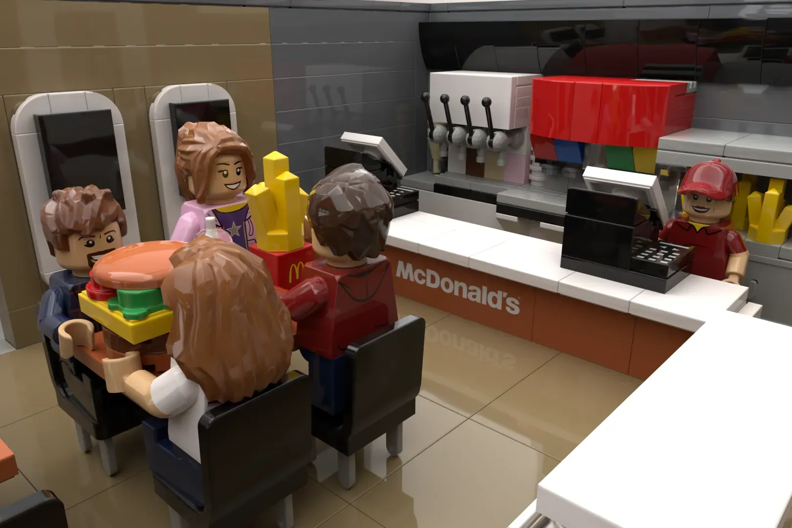 McDonald's & Flash Mini-Mart Corner Modular Building | LEGO® Ideas