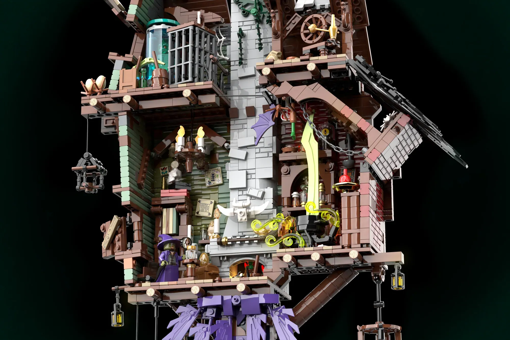 Baba Yaga`s Chicken Legged Hut With Hansel and Gretel | LEGO® Ideas