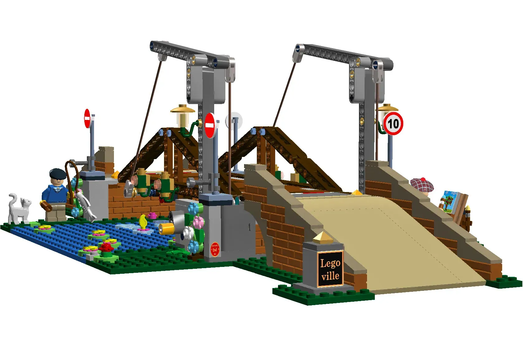 Working Drawbridge - Remote Controled [LDD] | LEGO® Ideas
