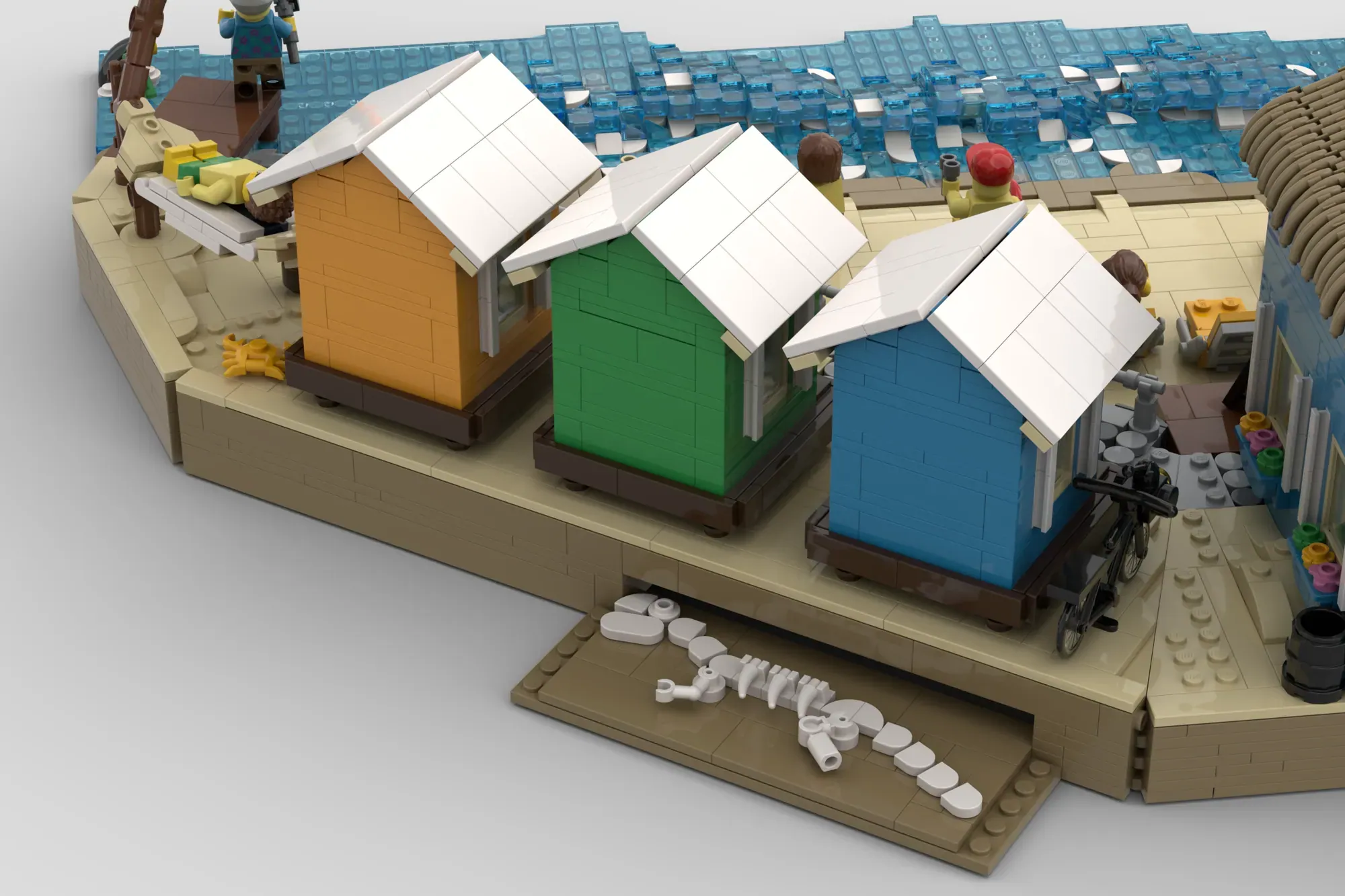Seafood Restaurant and Beach Huts | LEGO® Ideas