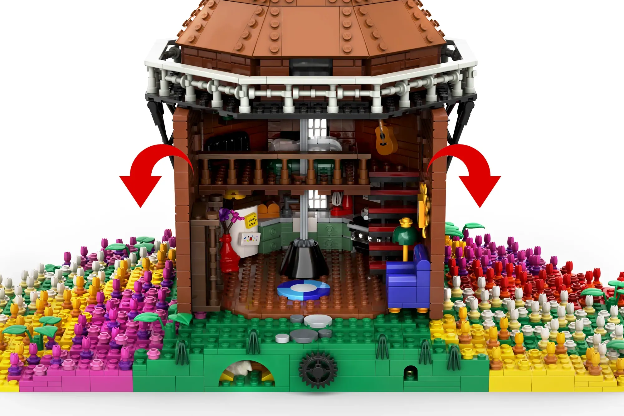 Tulip Field Windmill | LEGO® Ideas