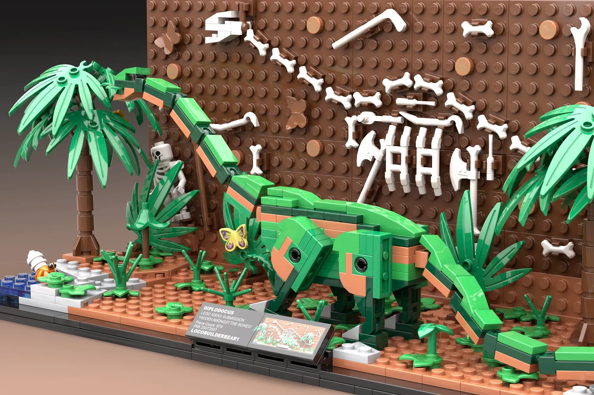 Diplodocus Diorama - ‘Hidden Amongst the Bones’ | LEGO® Ideas